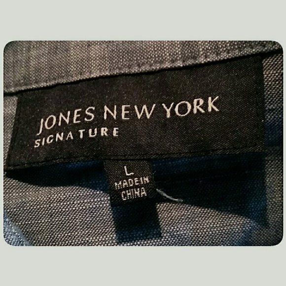 Jones New York | Tops | Jones New York Signature Chambray Top Size L ...